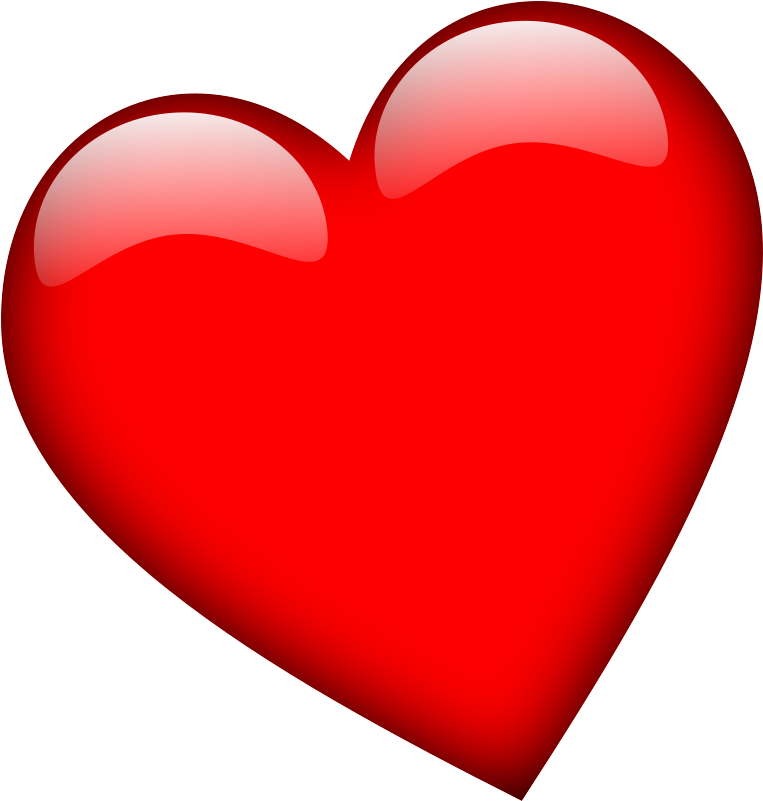 Download Big Bold Red Heart Clipart - Heart Slanted - ClipartKey