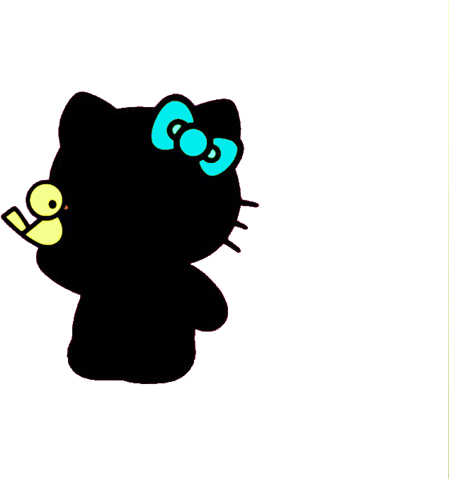 Download Hello Kitty Silhouette By Slitkitten - Siluet Hello Kitty ...