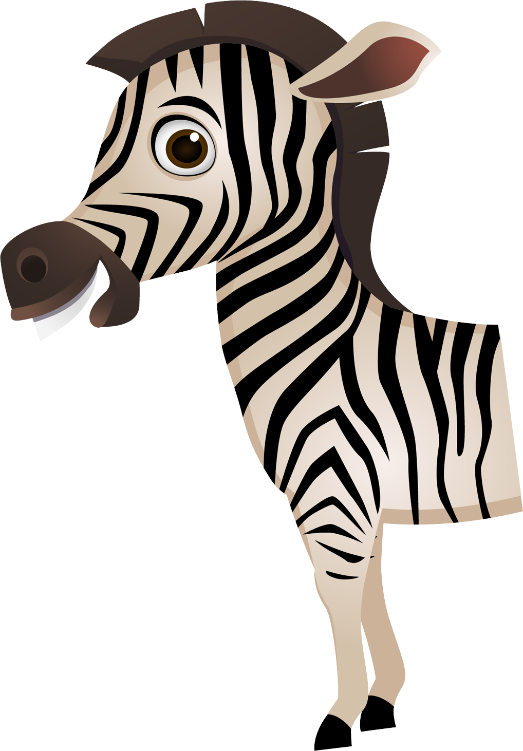 Download Clipart Zebra Cartoon Character - Kartun Kepala Zebra - ClipartKey