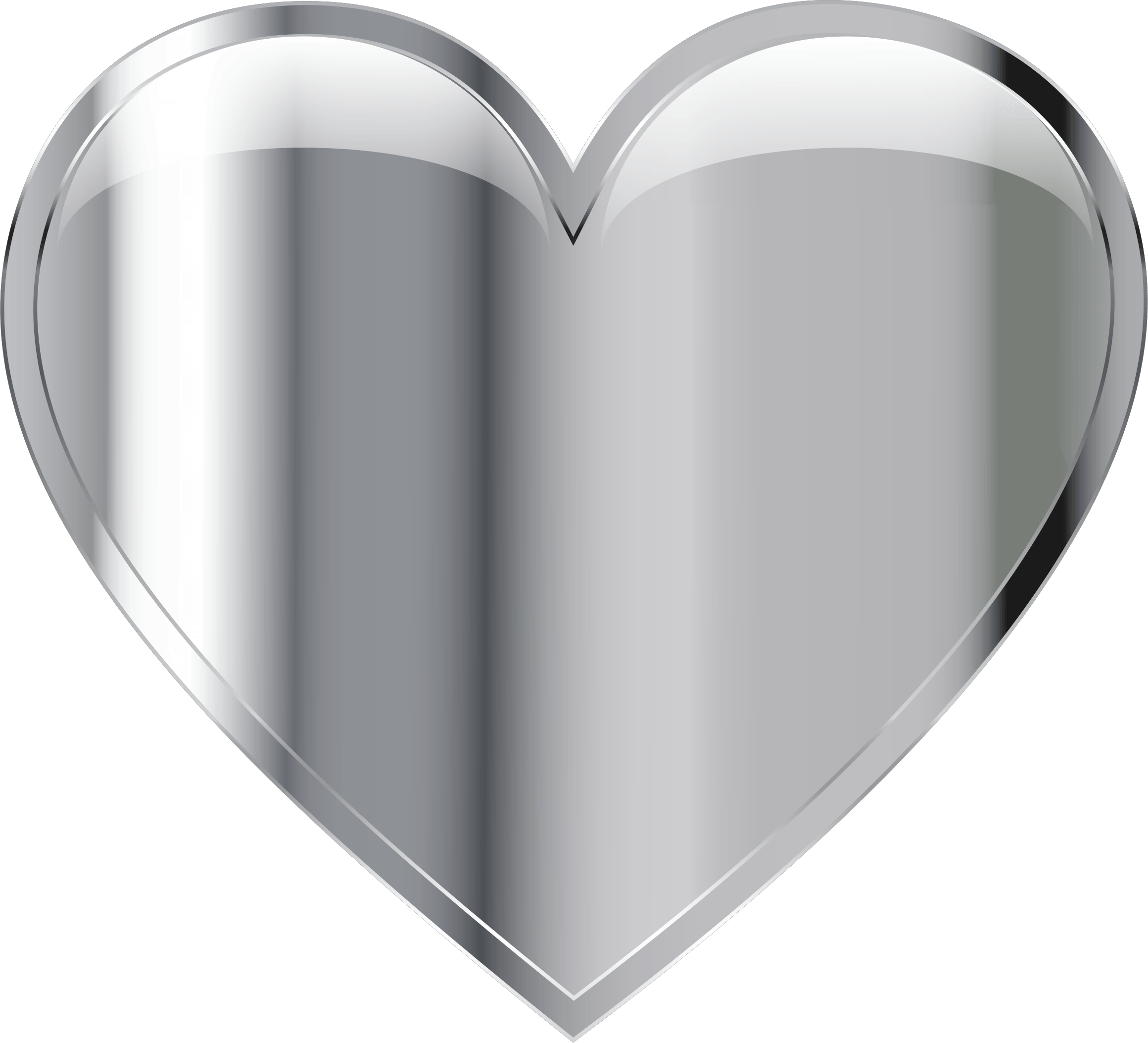 Download Clipart - Transparent Silver Heart Png - ClipartKey