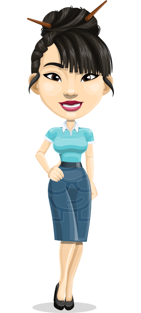 Download Asian Cartoon Characters - Cartoon Lady Png Transparent ...