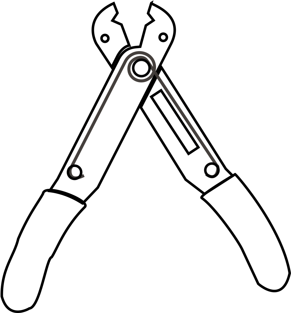 Download Tool Wire Stripping Drawing Coloring Clip Arts - Electric Wire ...