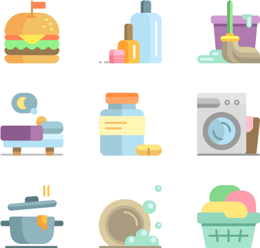 Download Daily Routine Objects & Actions - Daily Routine Icon Vector ...