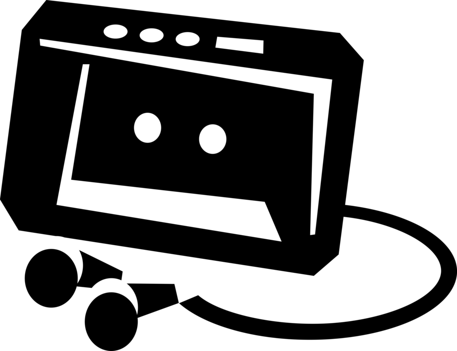 Download Vector Illustration Of Personal Portable Stereo Cassette ...