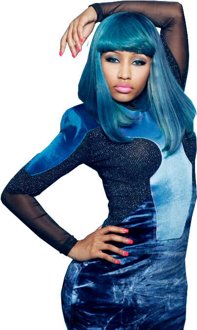 Download Nicki Minaj Png Image - Nicki Minaj Photoshoot Blue - ClipartKey