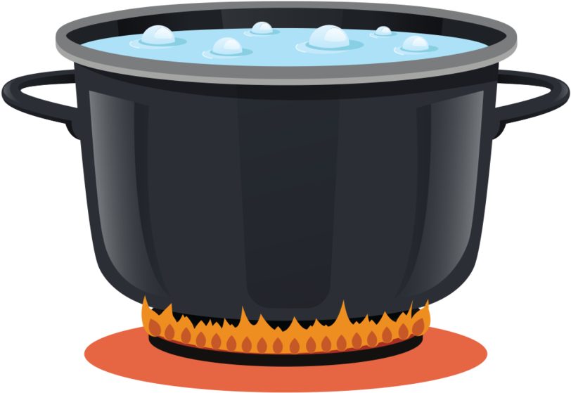 Download Cookingpot Icon - Pot Of Water Boiling Cartoon - ClipartKey