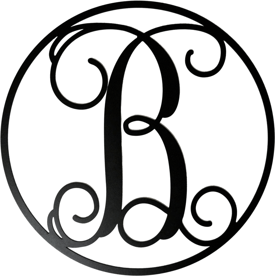 Download Monogram Single Letter B - ClipartKey