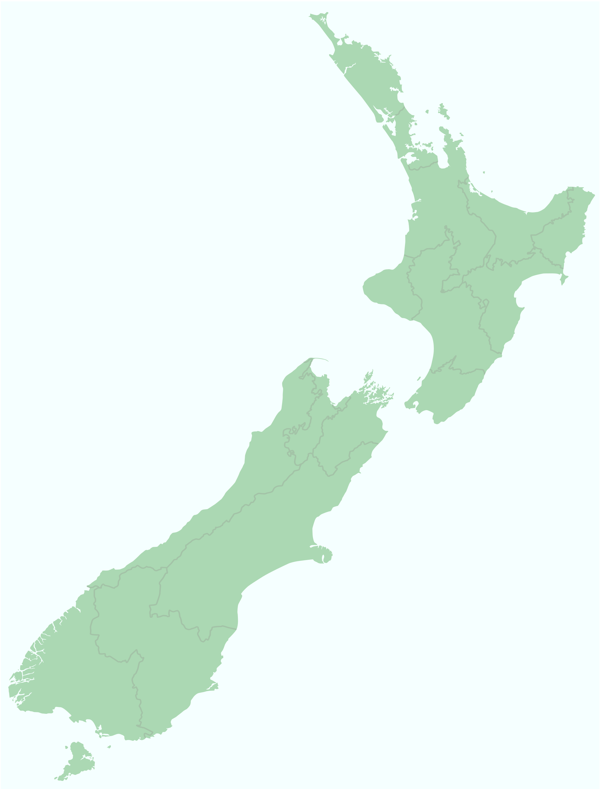 Download New Zealand Map Png - New Zealand Forest Cover - ClipartKey