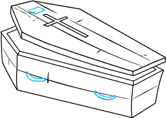 Download How To Draw Coffin - Coffin Drawing - ClipartKey