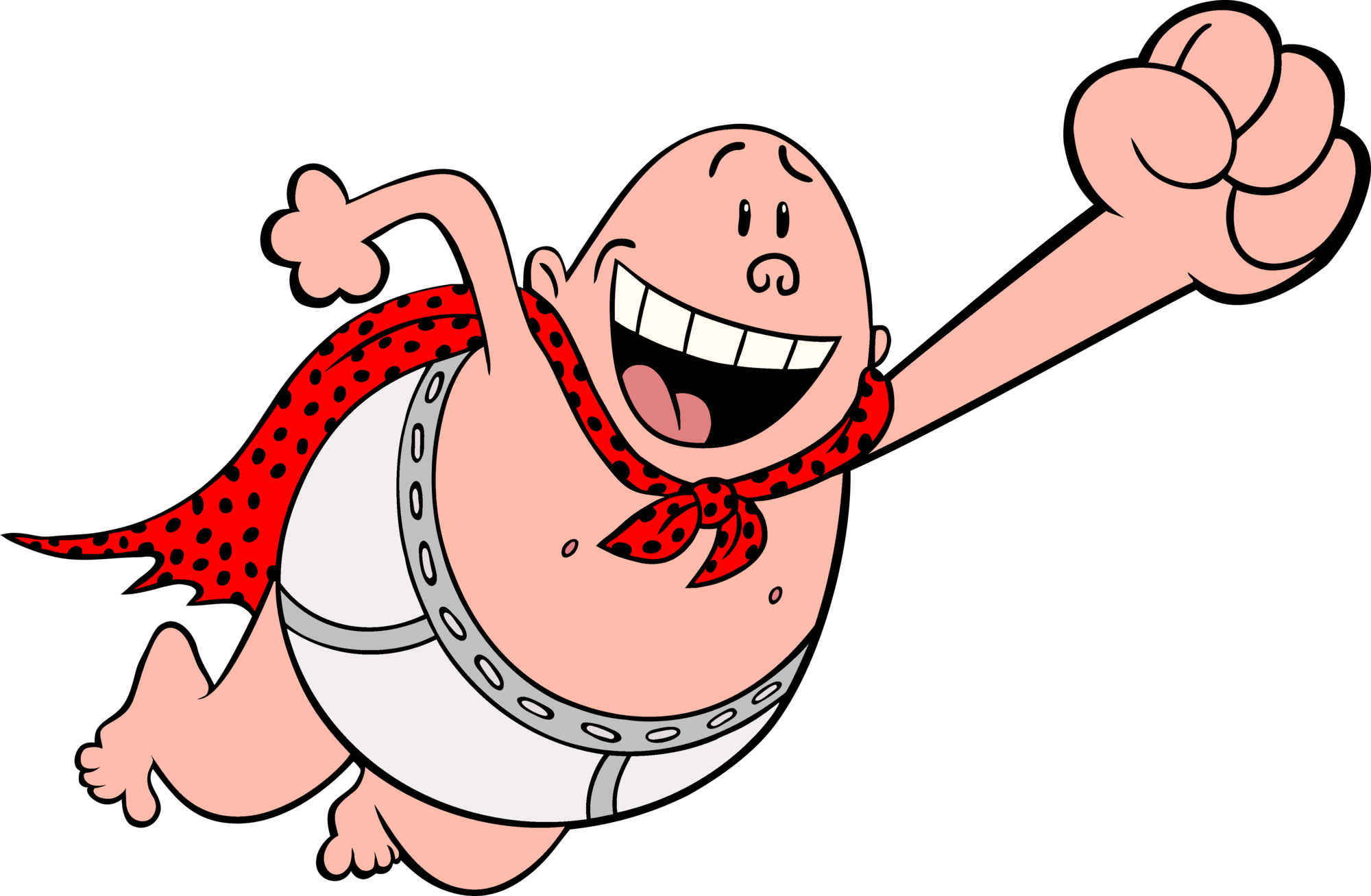 Download Tra La Laa - Captain Underpants Drawings Flying - ClipartKey