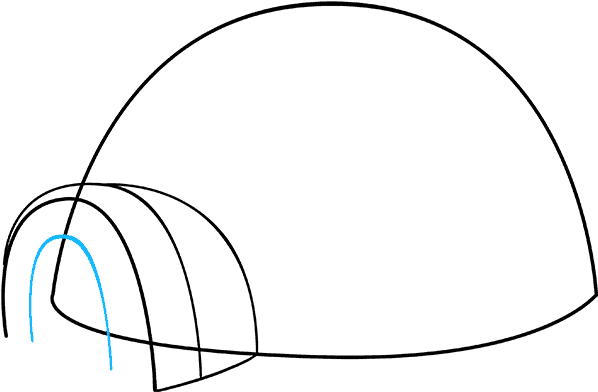 Download How To Draw Igloo - Line Art - ClipartKey