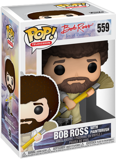 Download Bob Ross With Paintbrush Pop - ClipartKey