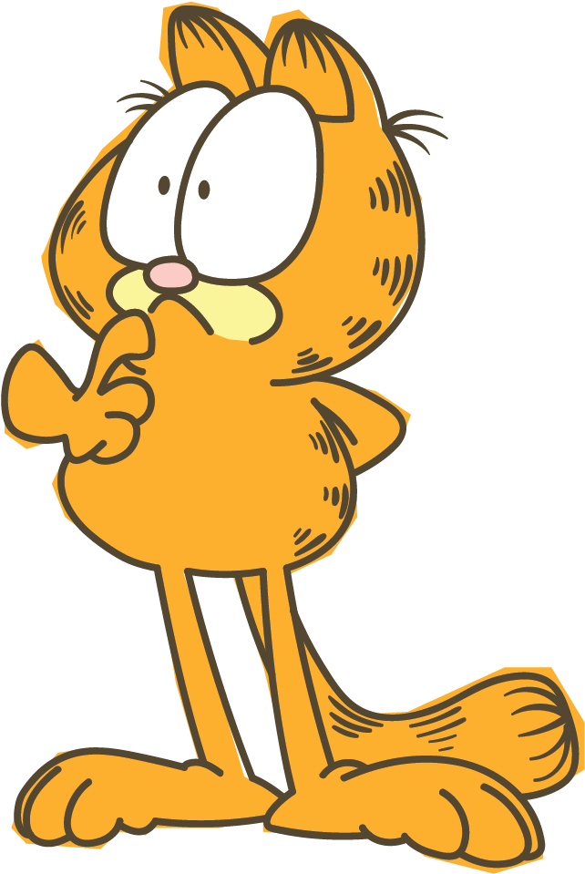 Download Garfield Line Messaging Sticker - Transparent Background ...