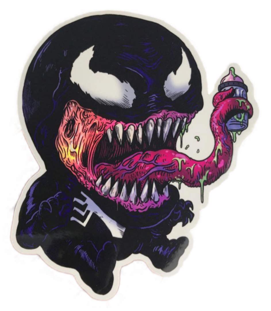 Download #stickergang #baby #venom #tongue #black #sharp #teeth - Baby ...