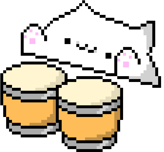Download Pixel Art Maker - Bongo Cat Pixel Art - ClipartKey
