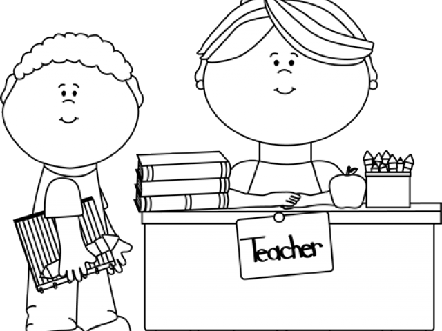 Download Teacher Cliparts Transparent - Teacher Clip Art Black And ...
