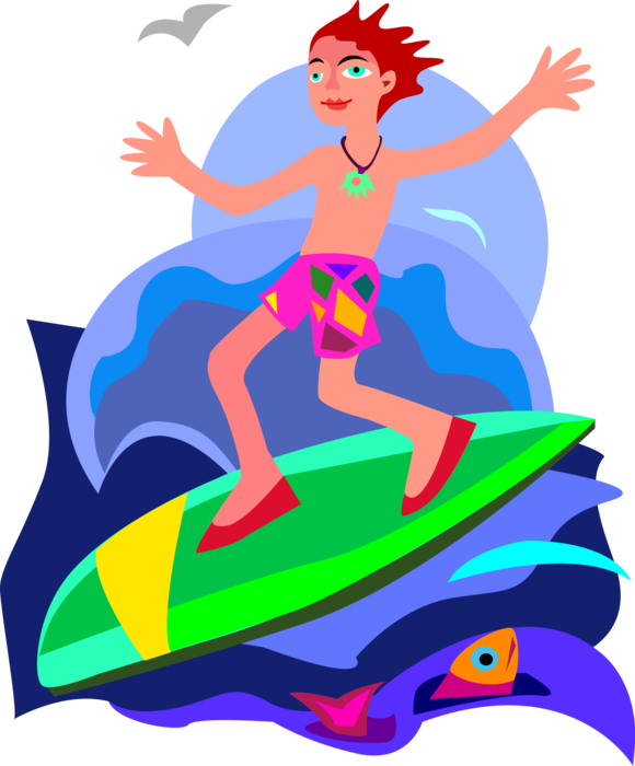 Download Picture Free Stock Surf Vector Wave Illustration - Clip Art Of ...