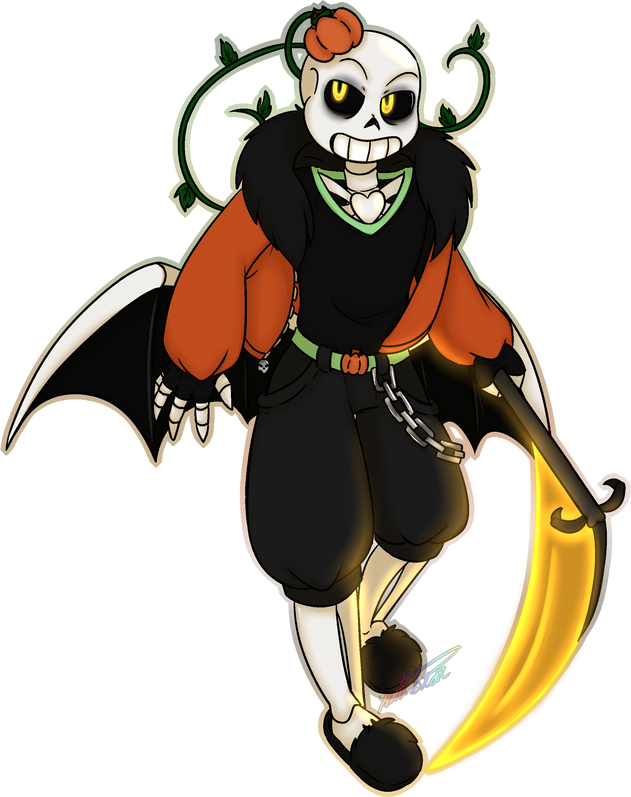 Download Battle Pumpkin Sans - 300 Fan Characters Sans - ClipartKey