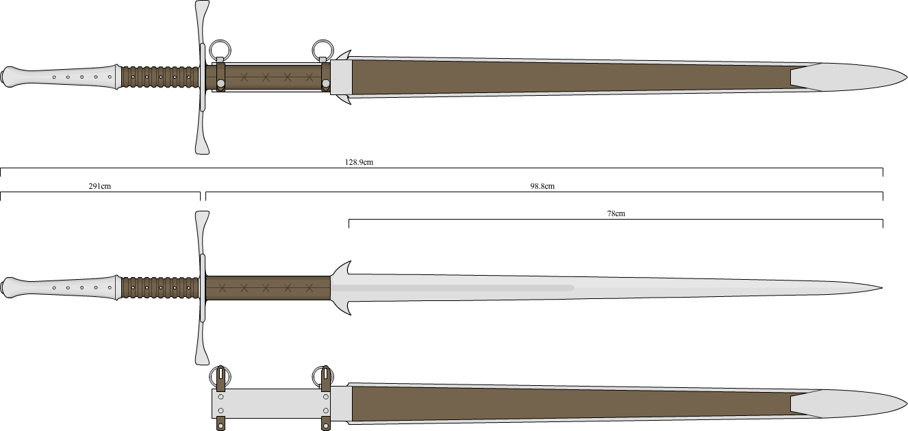 Download Transparent Longsword Png - Longsword Dimensions - ClipartKey