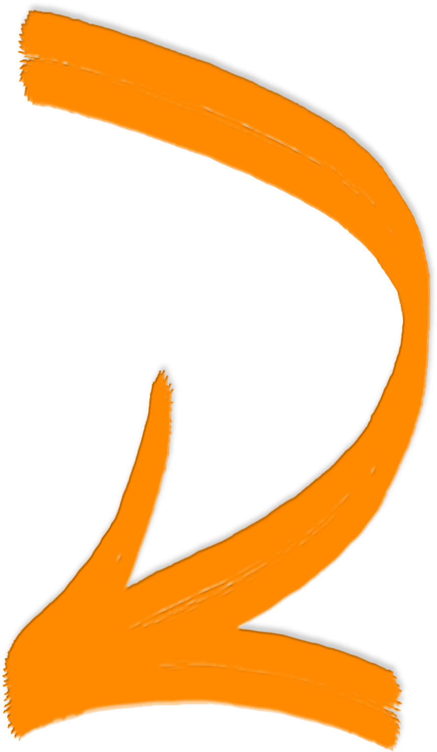 Download Sun Path Arrow Png - Orange Curved Arrow Png - ClipartKey