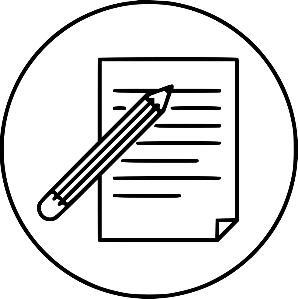 Download Pencil Paper Writing - Paper Icon Writing Png - ClipartKey