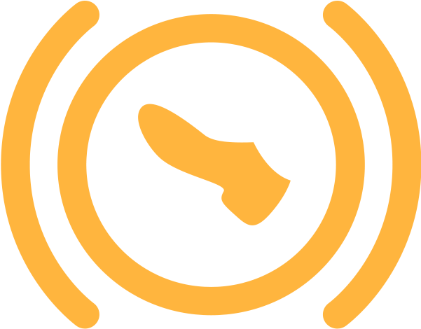 Download Press Brake Pedal Symbol In Orange - Press Brake Pedal Flat ...