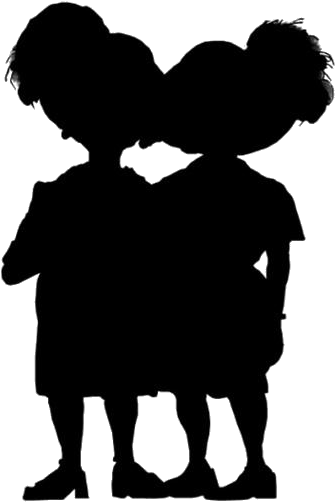 Download Two Old Friends Png Free Transparent Clipart - Silhouette ...