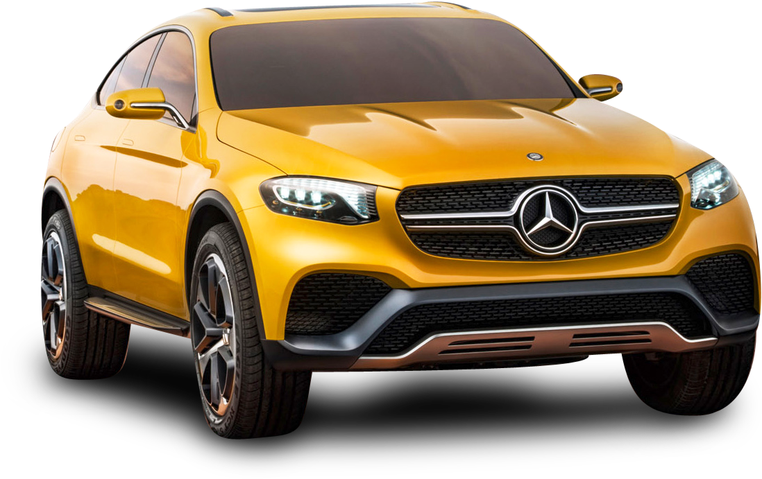 Download Yellow Mercedes Benz Glc Coupe Car Png Image - Glb Coupe ...