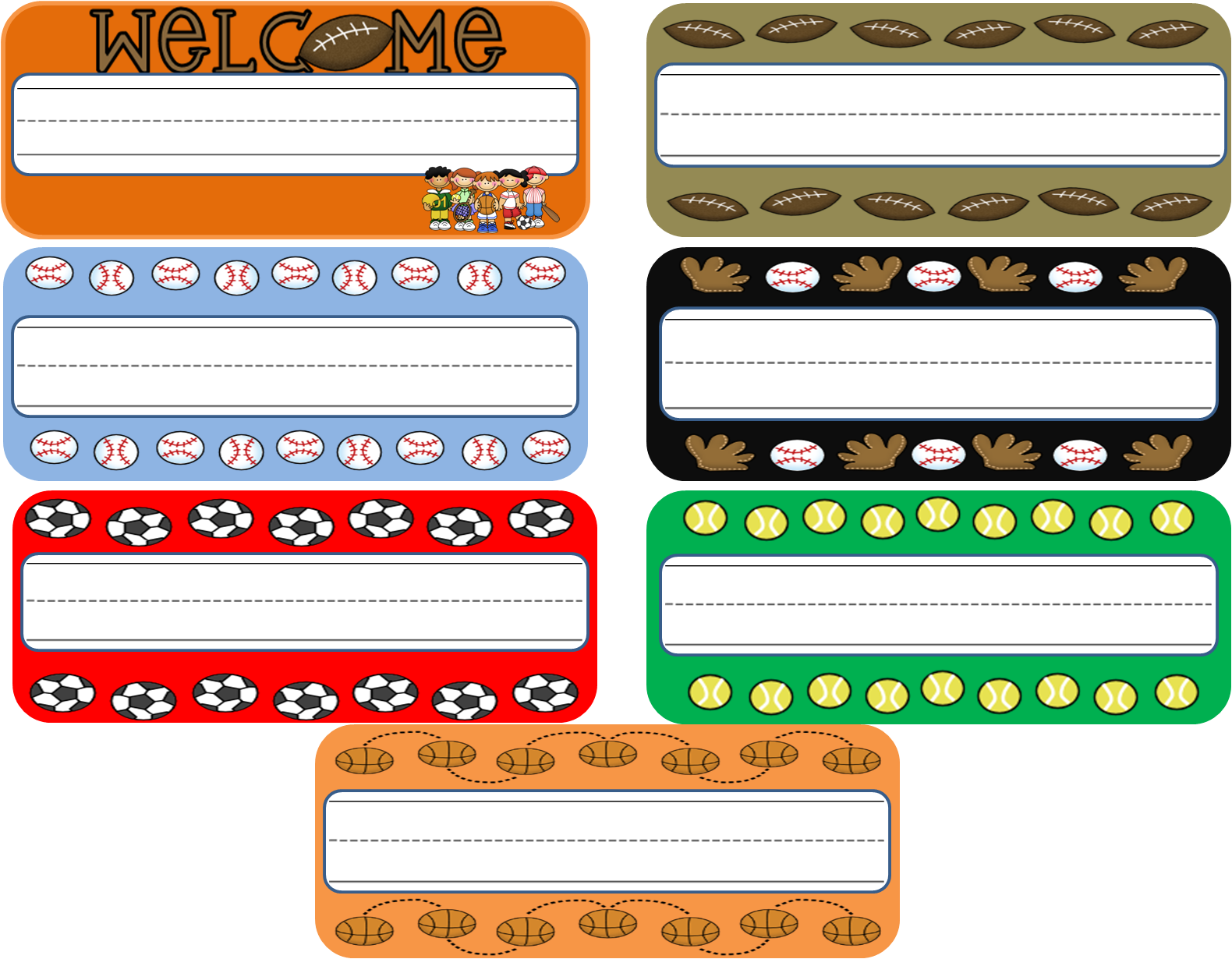 Download Free Sports Name Tags - ClipartKey