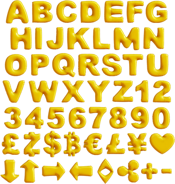 Download Clip Art Balloon Fonts - Balloon Alphabet Transparent ...