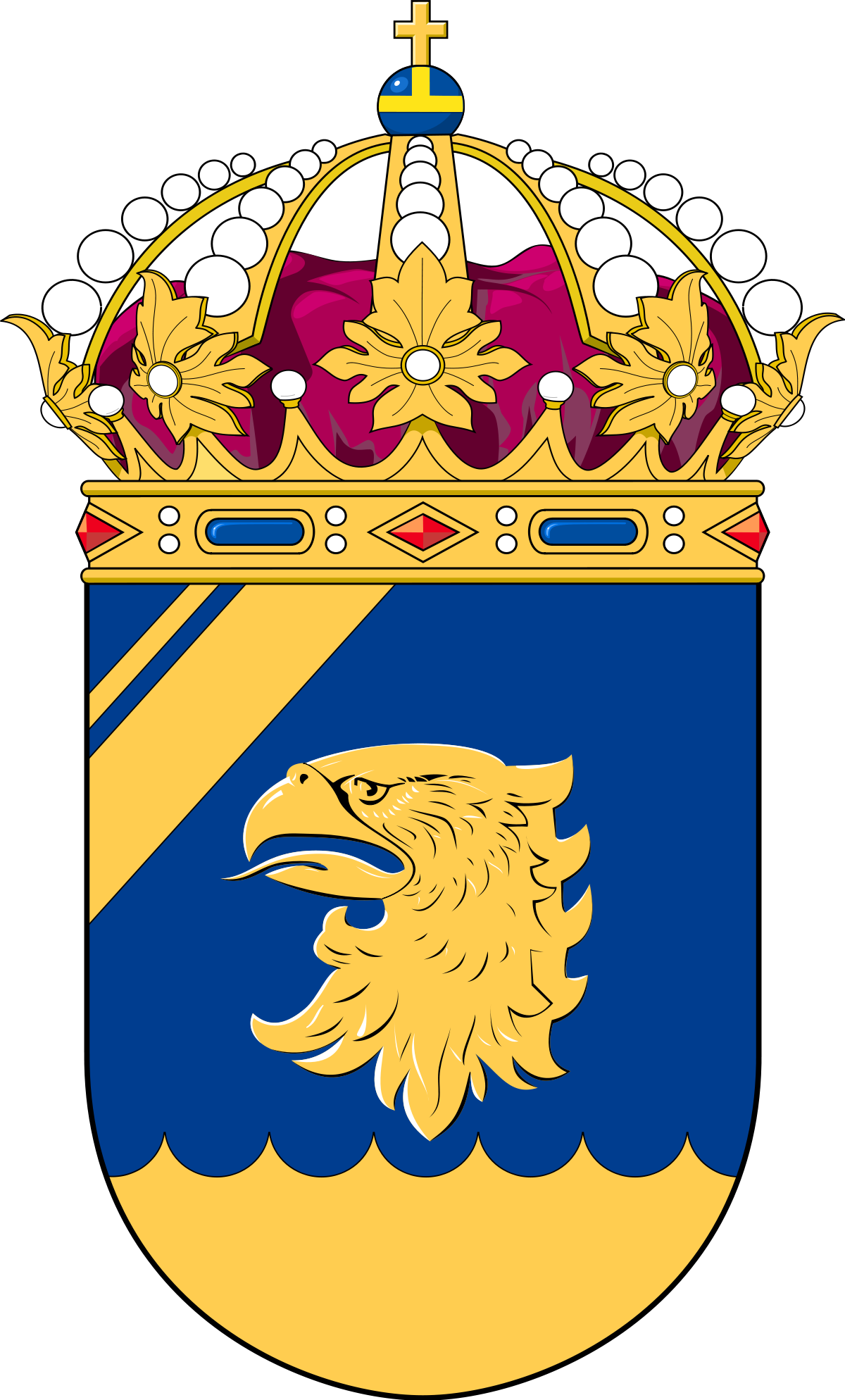 Download Swedish Wikipedia - Swedish Coat Of Arms Png - ClipartKey