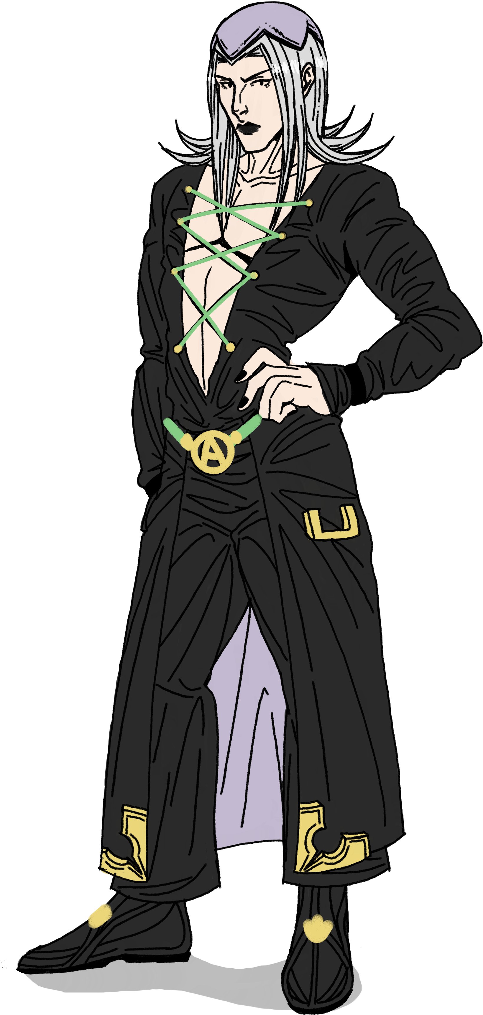 Download S Bizarre Art Collab - Abbacchio Jojo Full Body - ClipartKey