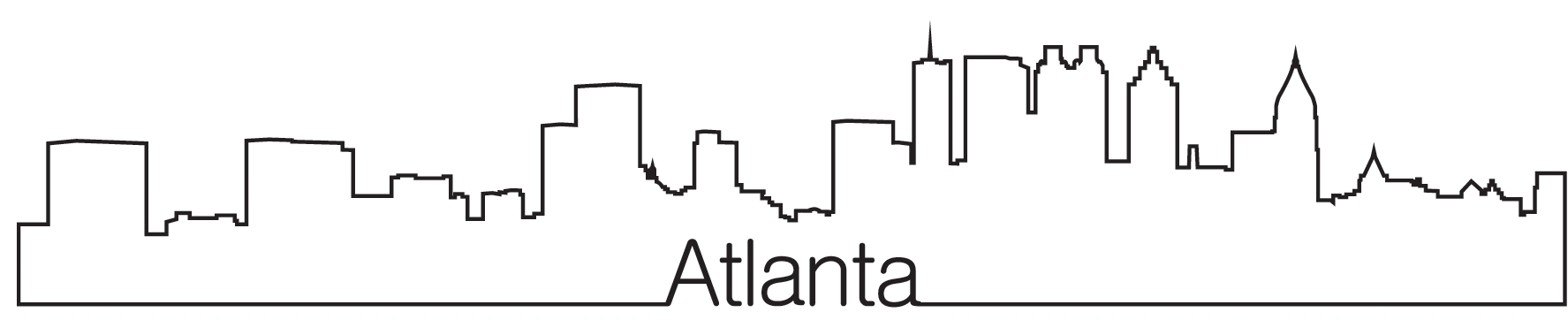 Download Atlanta Skyline Outline Png - ClipartKey