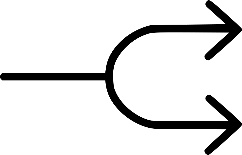 Download Split Arrows Comments Clipart , Png Download - Split Arrow Png ...