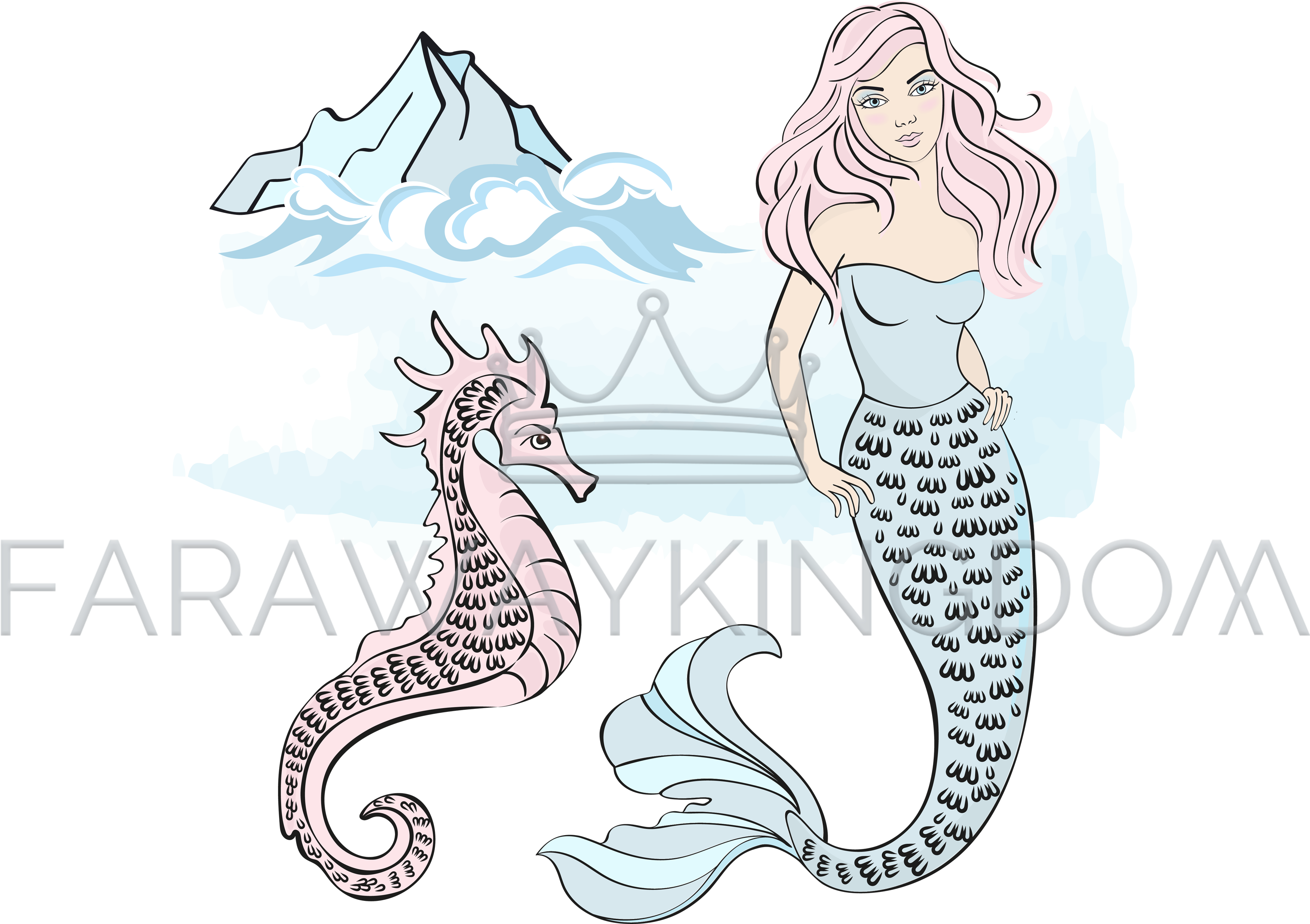 Download Ice Mermaid - ClipartKey