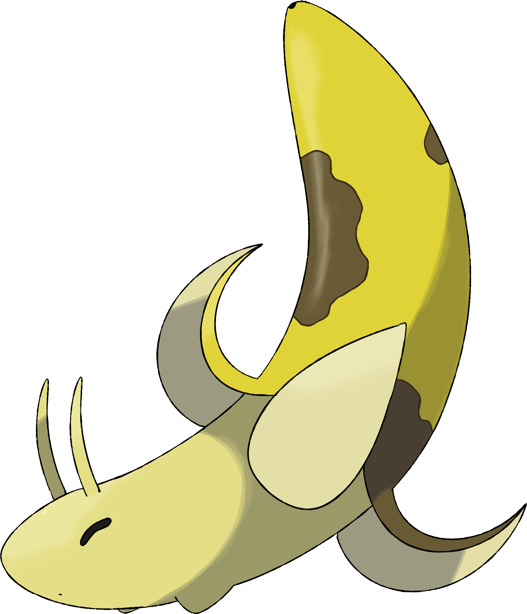 Download Darkandwindie Fakemon Wiki - Banana Slug Fakemon - ClipartKey