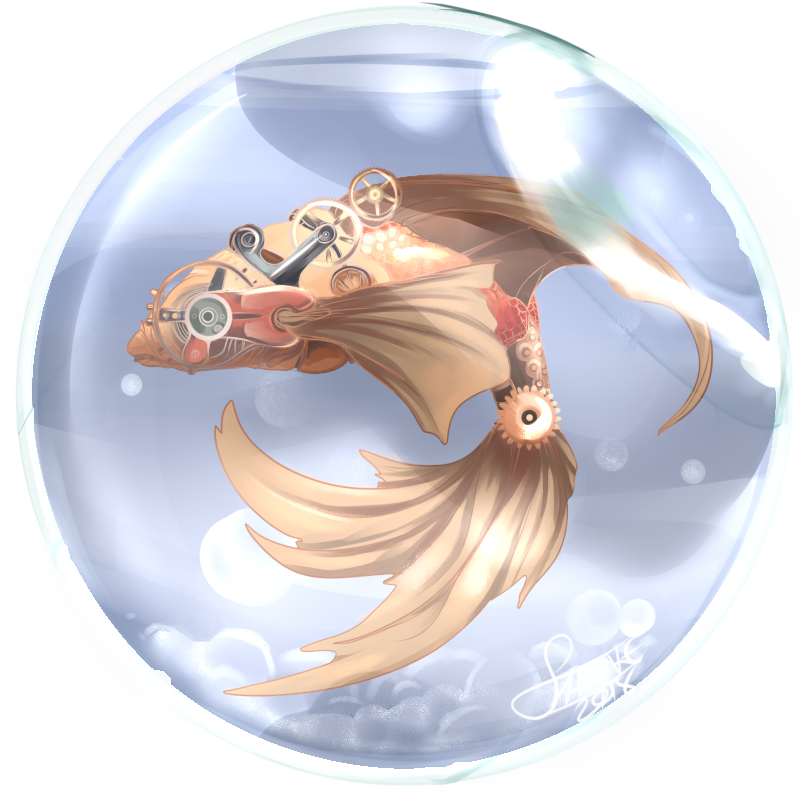 Download Transparent Glass Orb Png - Clockwork Goldfish - ClipartKey