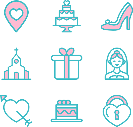Download Linear Wedding Elements - Wedding Icon Transparent Background ...