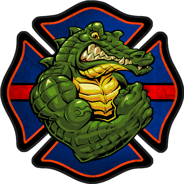 Download Transparent Florida Gator Clipart - Fire Department Cross ...