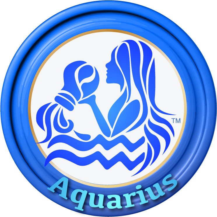 Download Zodiac Sign - Aquarius - Circle - ClipartKey