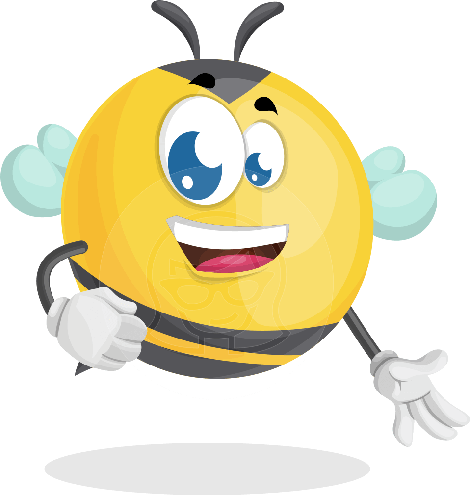 Download Simple Style Bee Cartoon Vector Character Aka Mr - ClipartKey