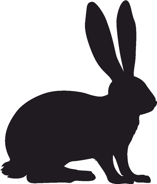 Download Hare Easter Bunny Rabbit Clip Art - Jackrabbit Silhouette ...