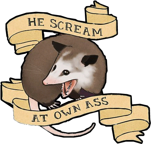 Download #possum - He Scream At His Ass - ClipartKey