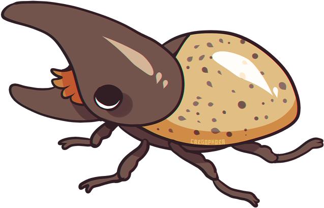 Download Hercules Bby - Beetle Insect Chibi - ClipartKey