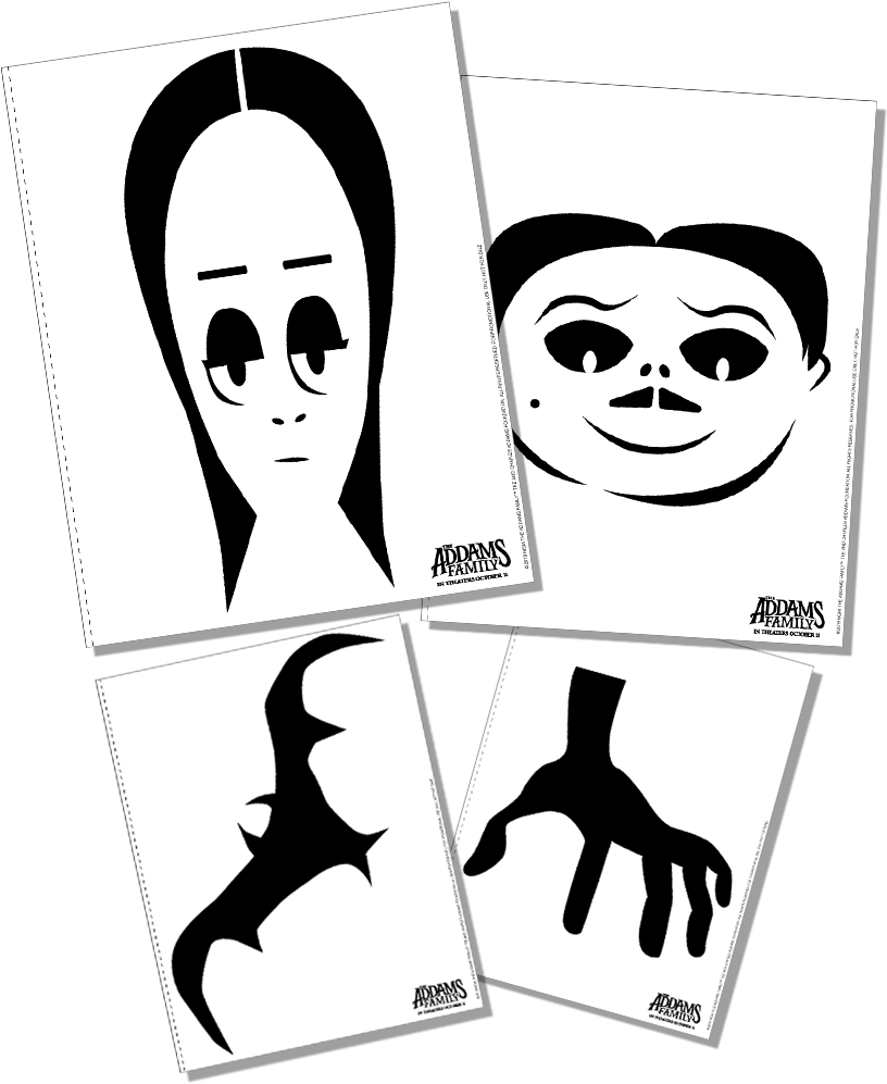 Download Addams Family Pumpkin Carving Stencils - ClipartKey