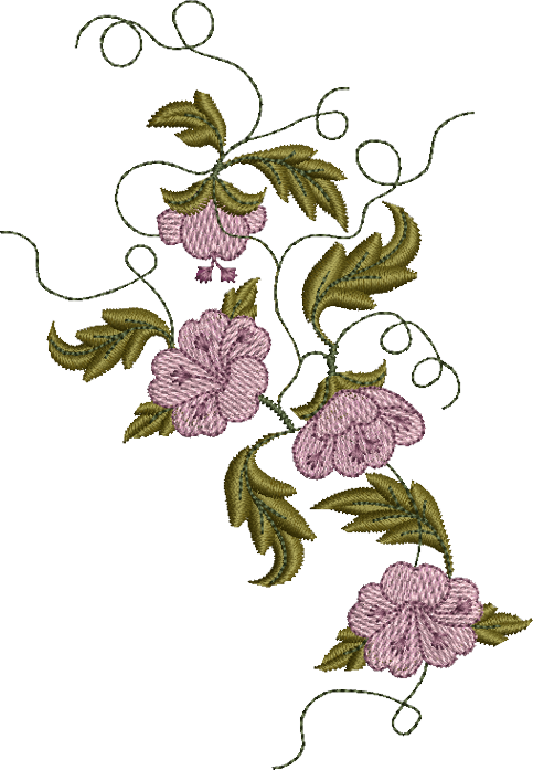 Download Transparent Flowers Embroidery - Transparent Floral Embroidery ...