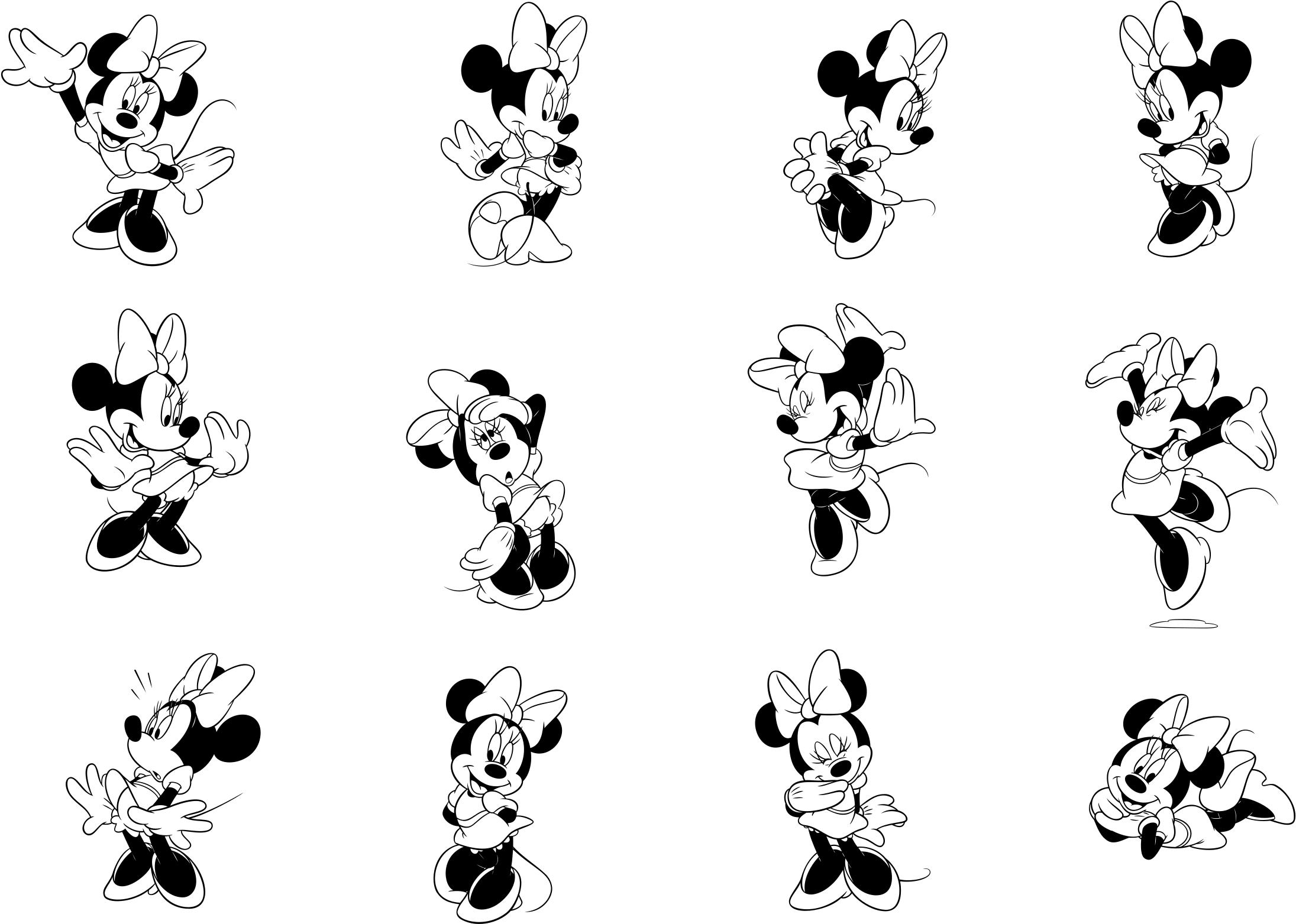 Download Minnie Mouse Logo Png Transparent - Minnie Mouse Vector Black ...