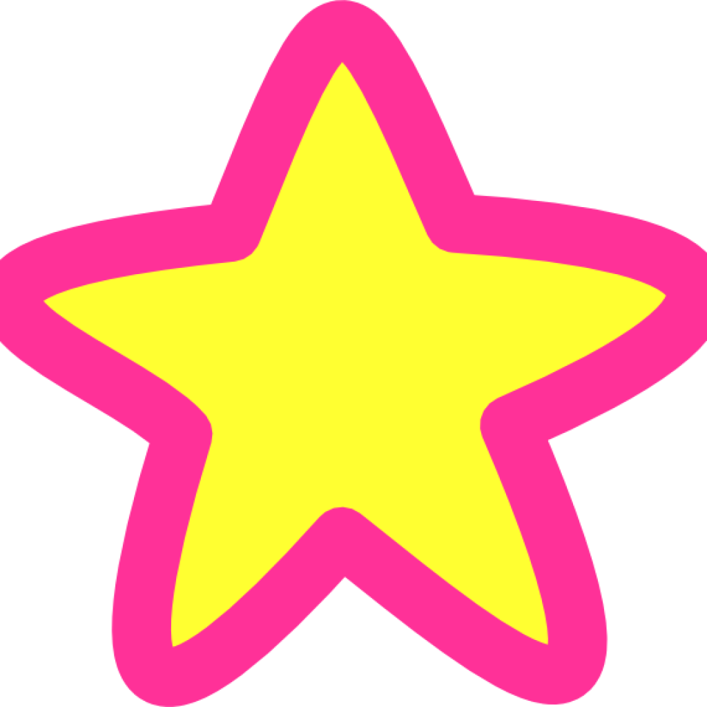 Download Transparent Pink Star Png - Pink And Yellow Star - ClipartKey