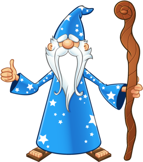 Download Apa Citation Of Clip Art - Cartoon Blue Wizard - ClipartKey