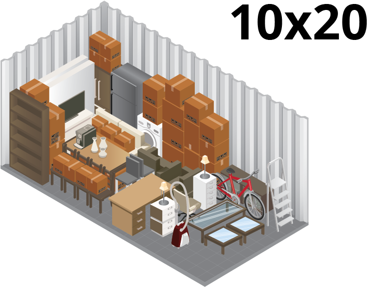 Download Transparent Storage Clipart - 10 X 15 Public Storage Unit ...